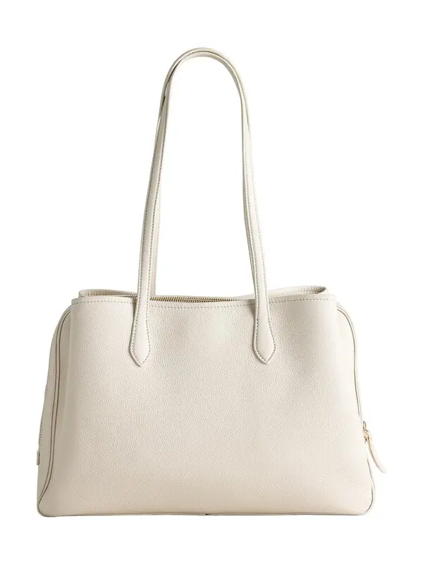 Quince Vivienne Leather Tote Bag - Soft Ivory