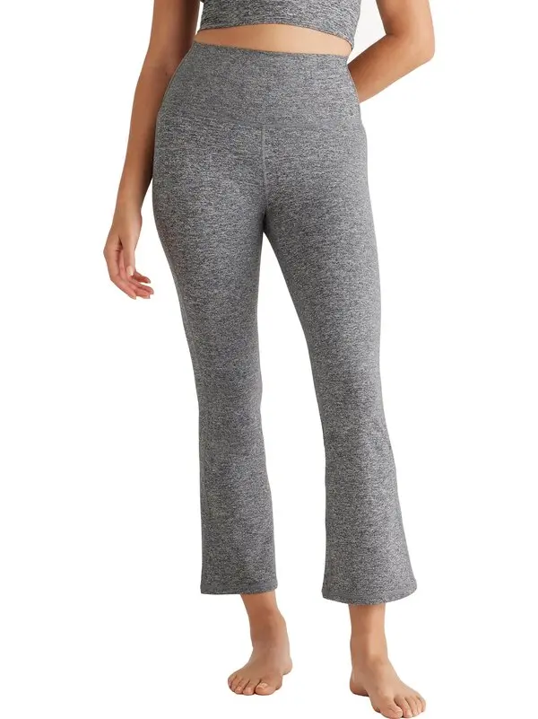 Quince Ultra-soft Cropped Bootcut Pant - Heather Grey