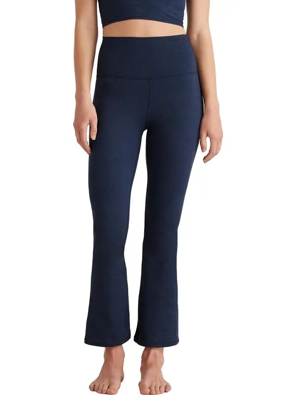 Quince Cropped Bootcut Pant - Heather Navy