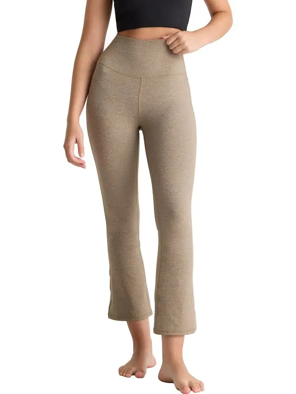 Quince Ultra-soft Cropped Bootcut Pant - Heather Oatmeal