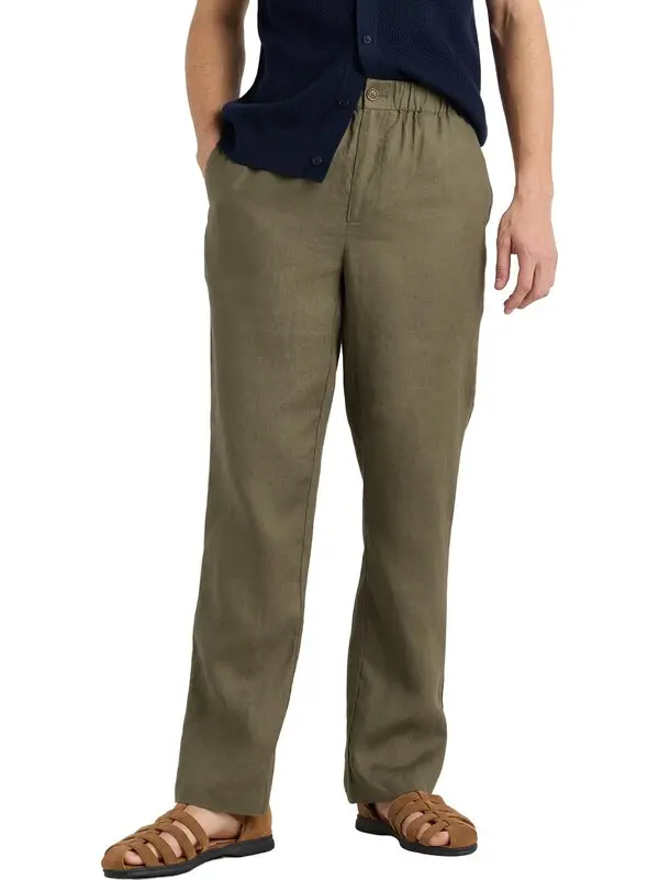 Quince European Linen Pants - Bayberry Olive