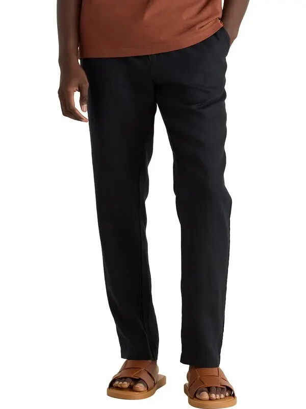 Quince European Linen Pants - Black
