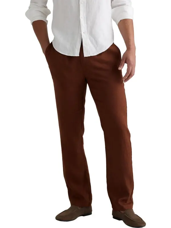Quince European Linen Pants - Chocolate