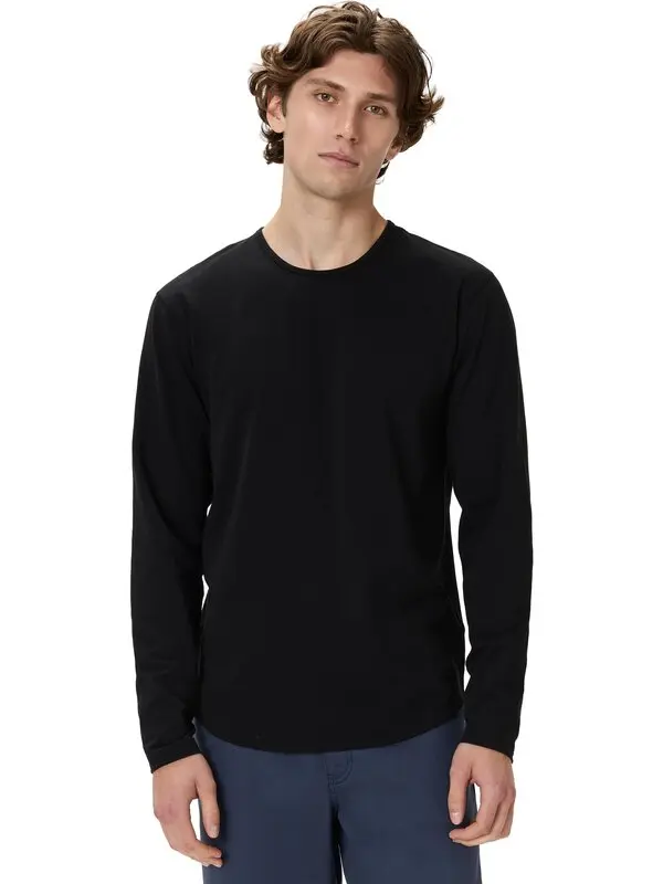 Quince Flex Curve Long Sleeve T-shirt - Black