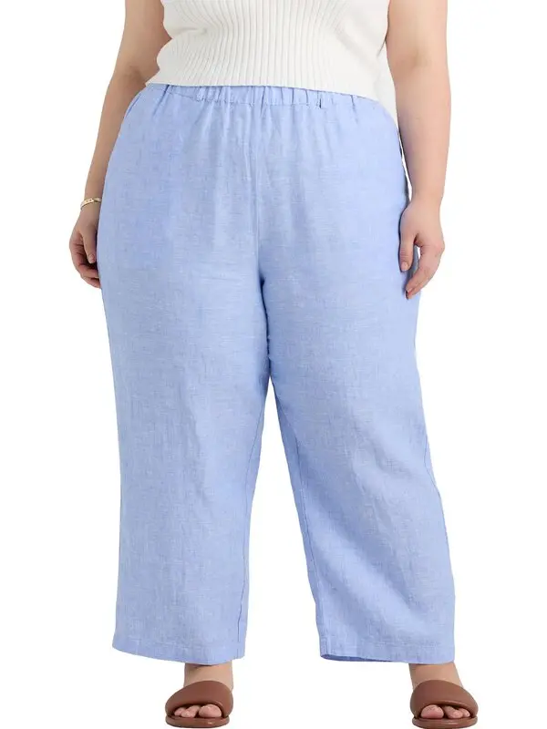 Quince 100% European Linen Relaxed Fit Pants - French Blue