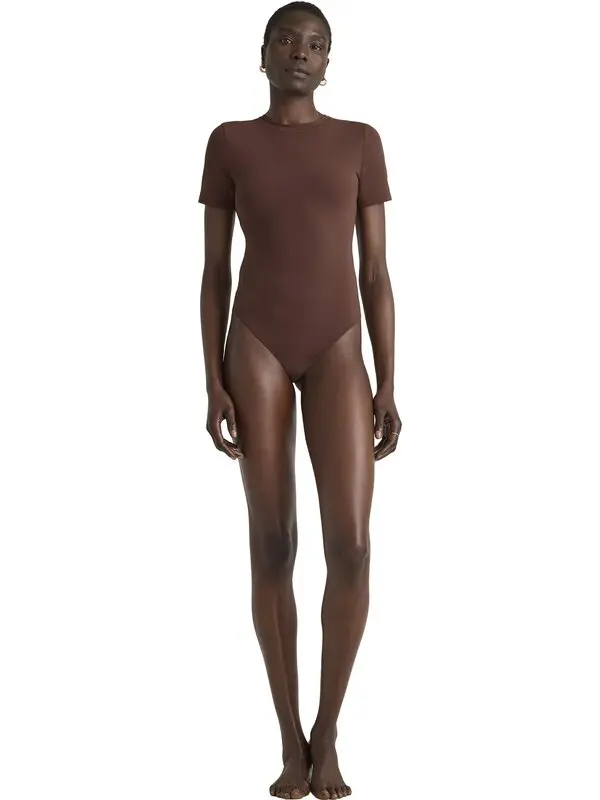 Quince Second Skin T-shirt Bodysuit - Cocoa
