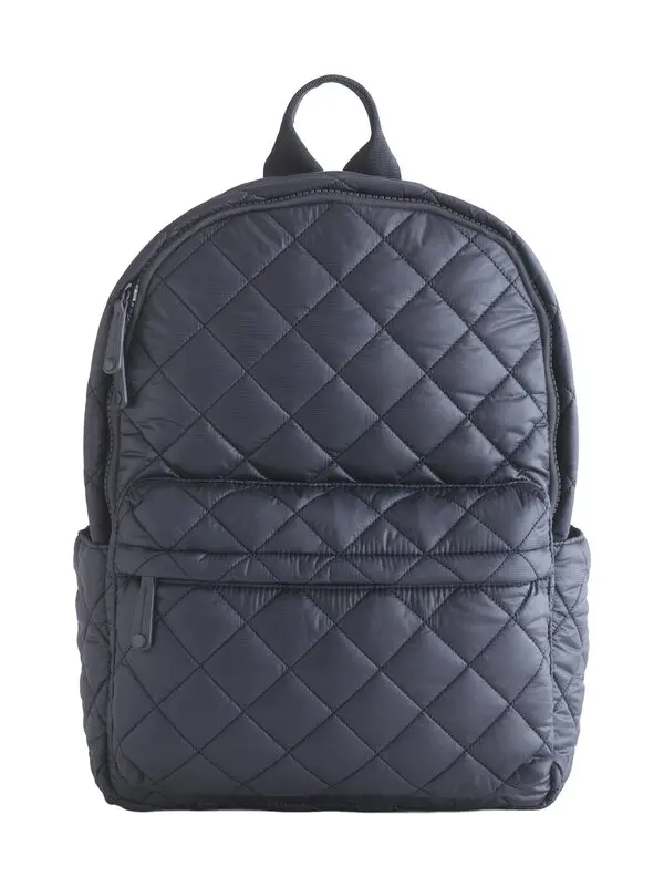 Quince Transit Quilted Commuter Backpack - Navy