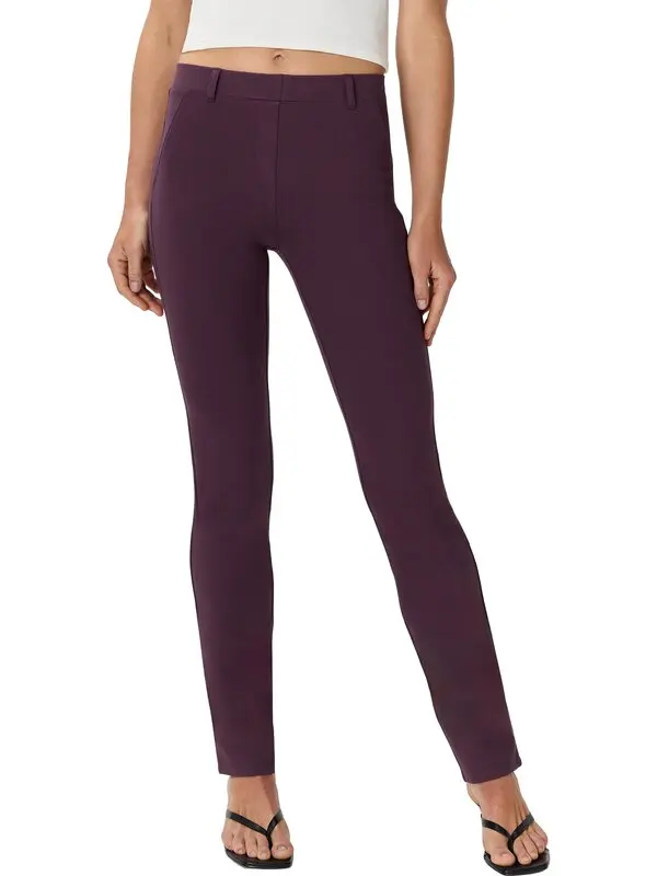 Quince Ultra-stretch Ponte Straight Leg Pants - Dark Orchid Purple