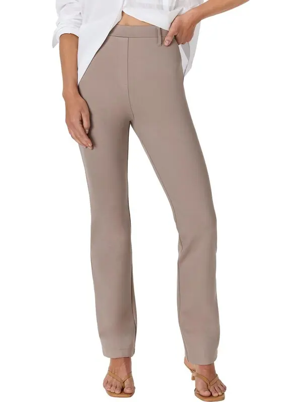 Quince Ultra-stretch Ponte Straight Leg Pants - Morel Grey