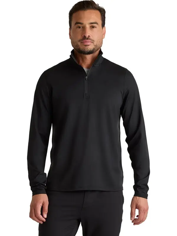 Quince Performance Half-zip Pullover - Black