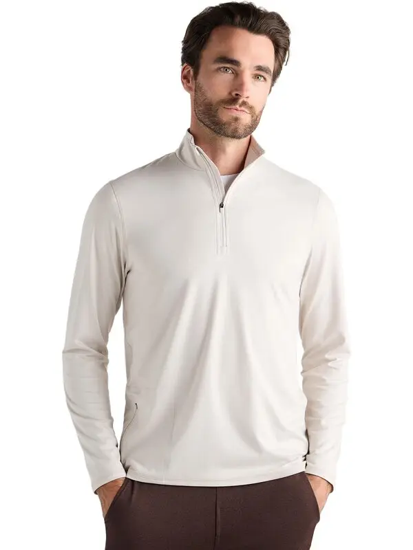 Quince Performance Half-zip Pullover - Solid Chalk