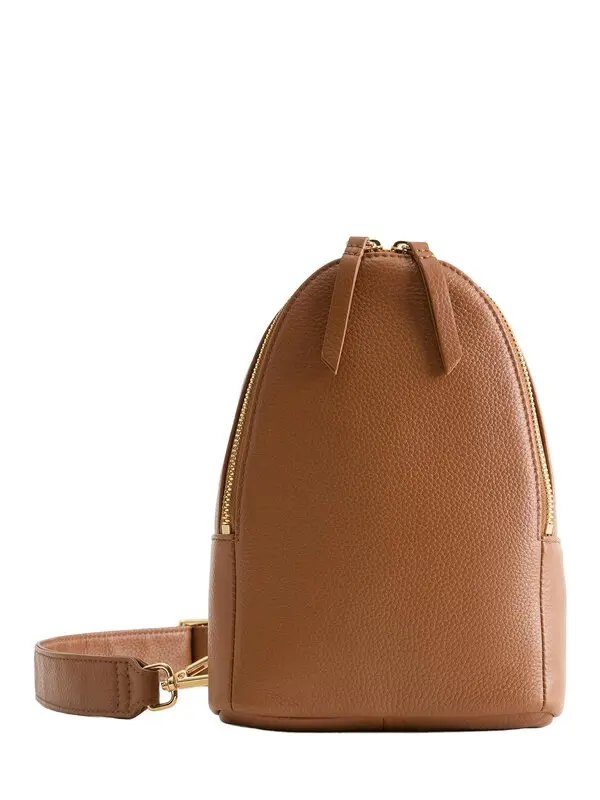 Quince Italian Leather Sling Pack - Cognac