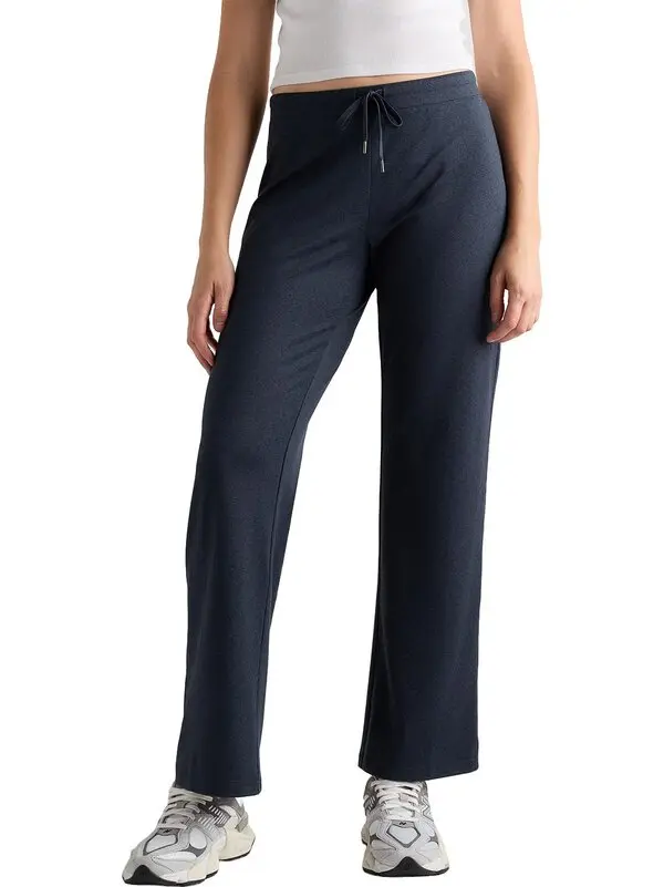 Quince Flowknit Wide Leg Pants - Heather Deep Navy