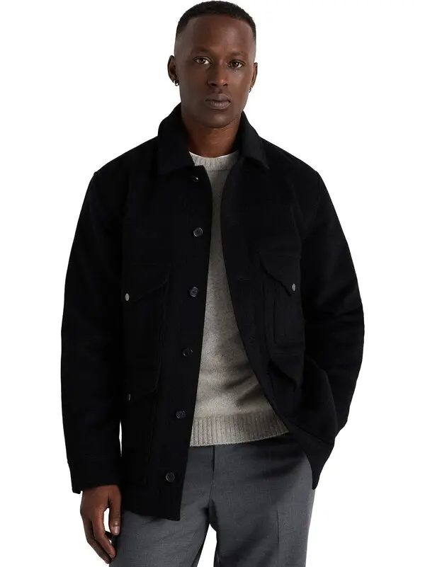 Quince Wool Cashmere Field Jacket - Black