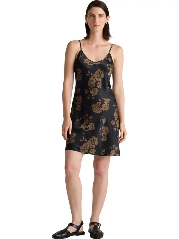 Quince Mini Slip Dress - Caper Eclipse