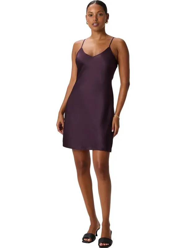 Quince Mini Slip Dress - Deep Orchid Purple