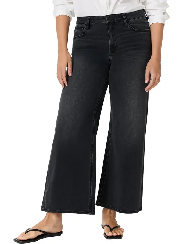 Quince Bella Stretch Wide Leg Jeans - Faded Black