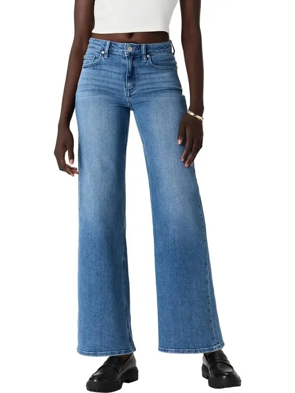 Quince Bella Stretch Wide Leg Jeans - Seaside Blue