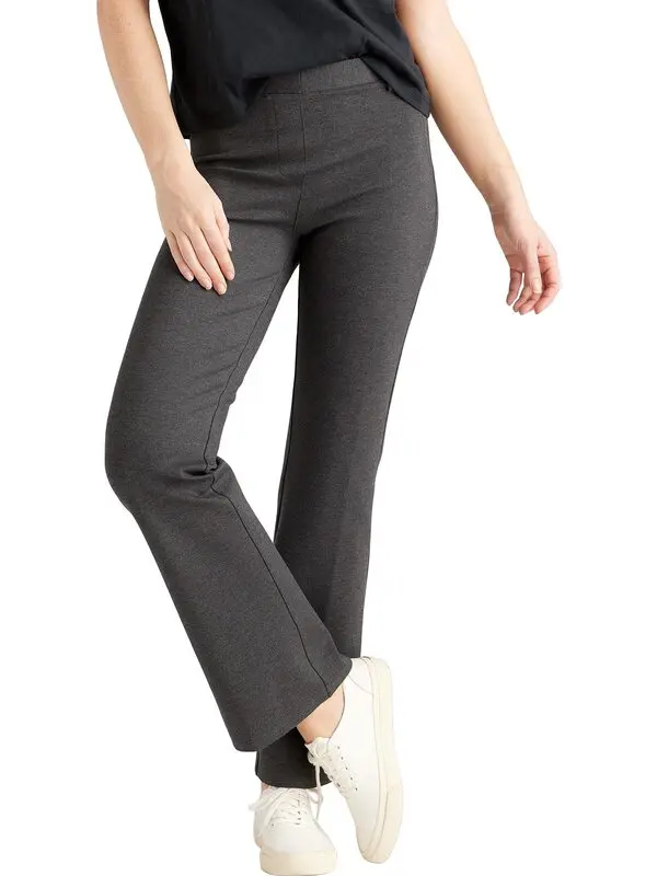 Quince Ultra-stretch Ponte Bootcut Pants - Charcoal