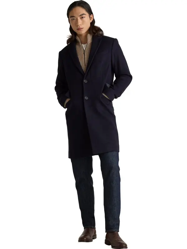 Quince Italian Wool Overcoat - Cadet Blue