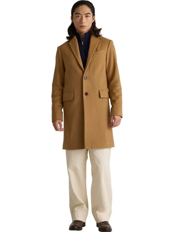 Quince Italian Wool Overcoat - Caramel
