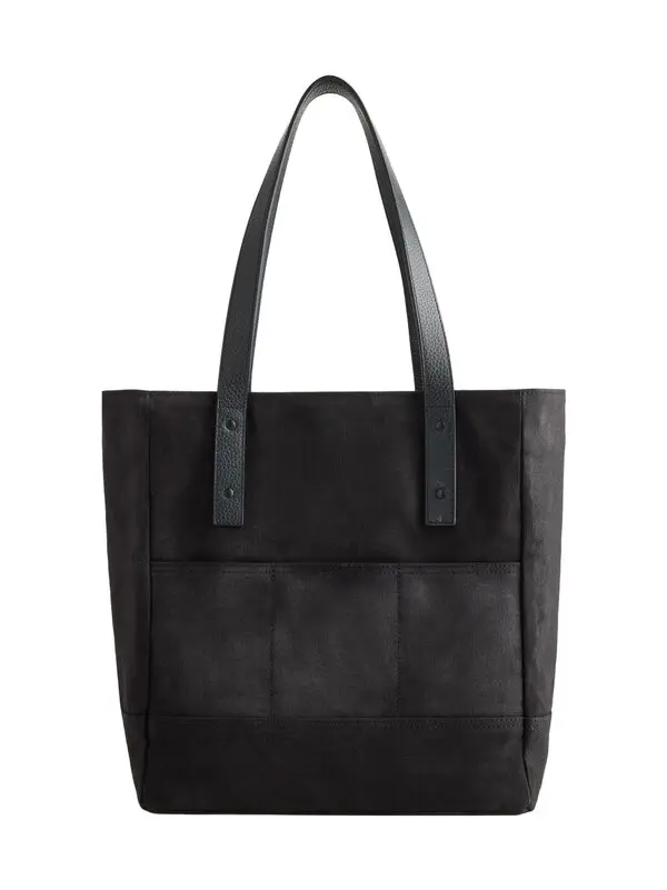 Quince Waxed Canvas Utility Tote - Black