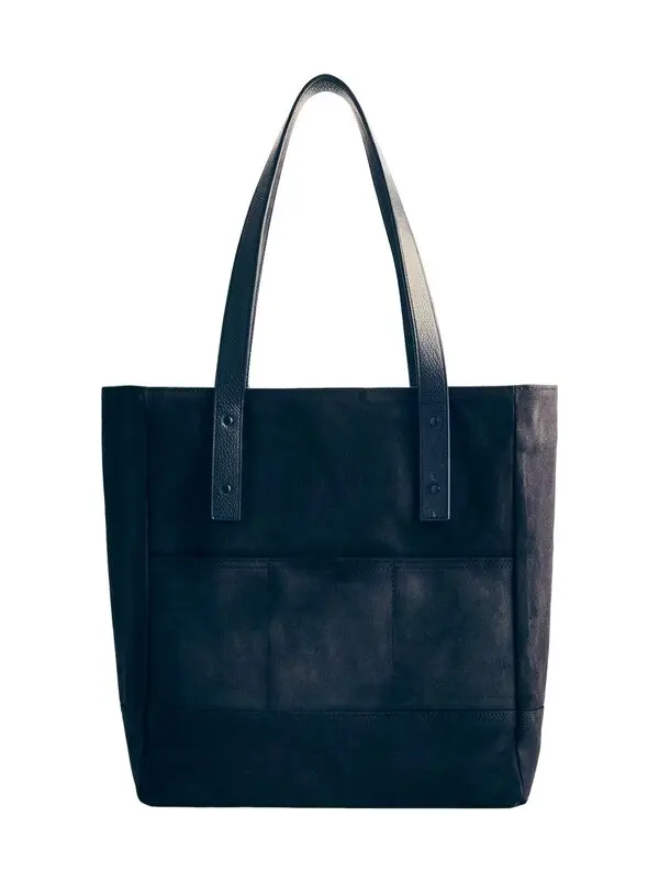 Quince Waxed Canvas Utility Tote - Black