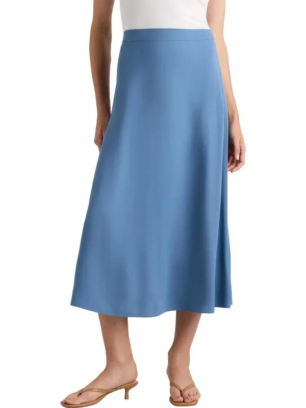 Quince Lightweight Crepe Slip Skirt - Moonstone Blue