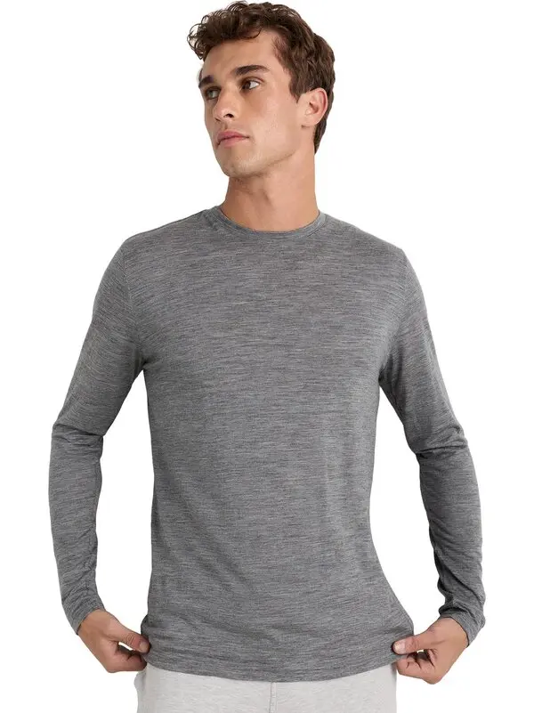 Quince Merino Long Sleeve Base Layer T-shirt - Heather Grey