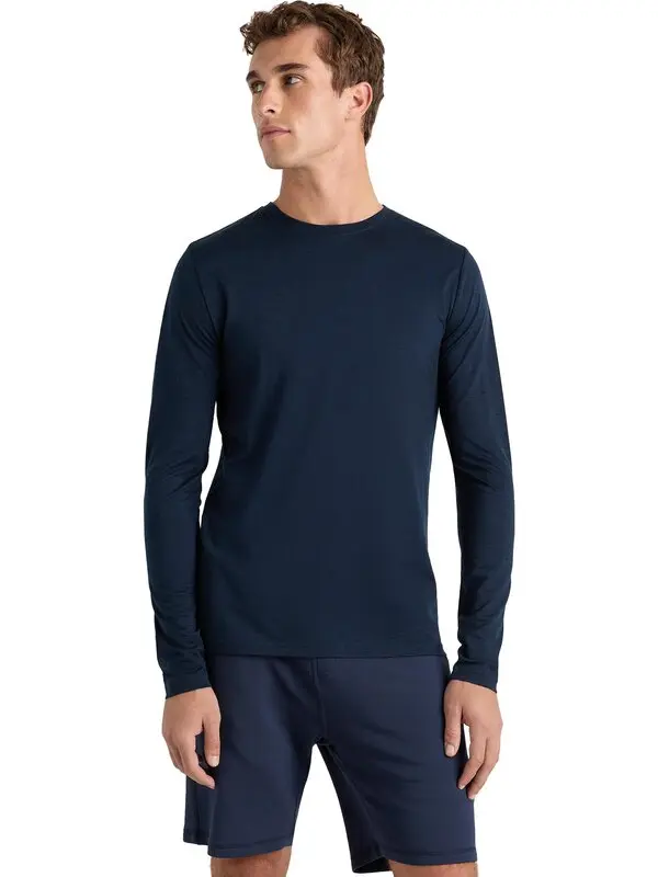 Quince Merino Long Sleeve Base Layer T-shirt - Navy