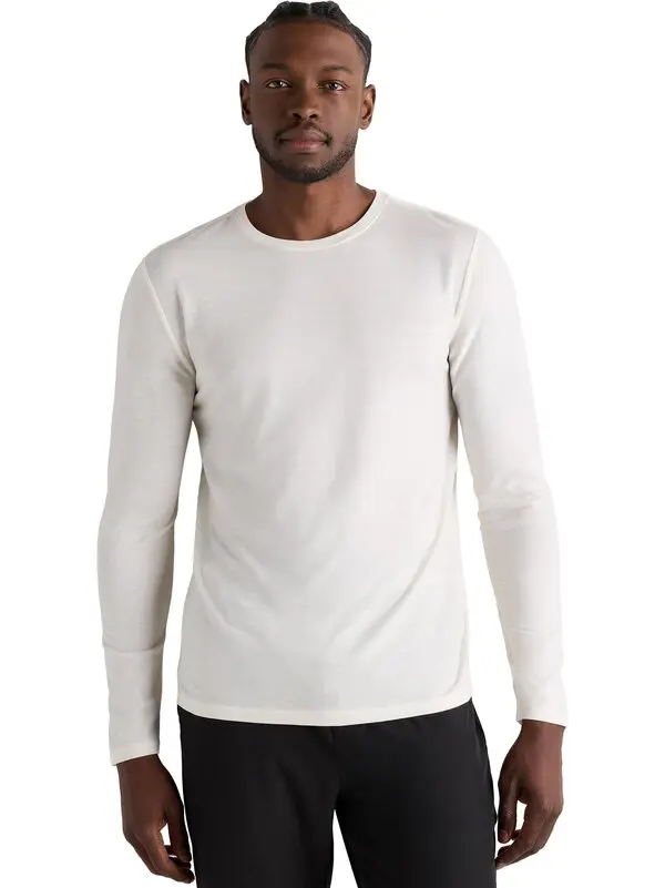 Quince 100% Merino Wool All-season Long Sleeve Base Layer T-shirt - Off-white