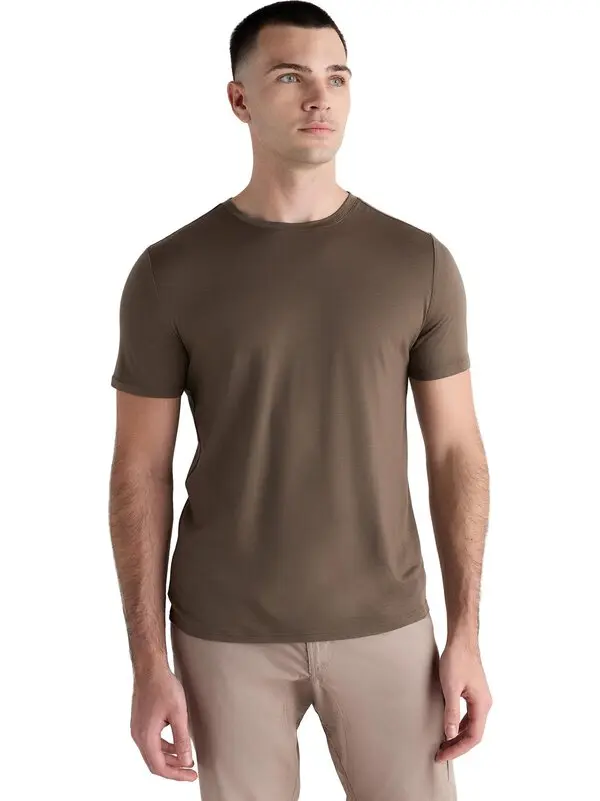 Quince 100% Merino Wool All-season Short Sleeve Base Layer T-shirt - Ash Brown