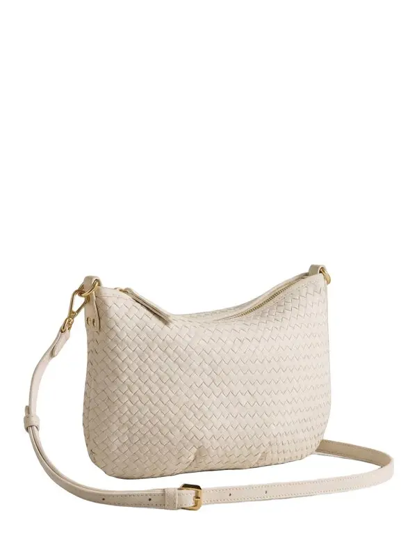 Quince Sloane Handwoven Mini Shoulder Bag - Bone