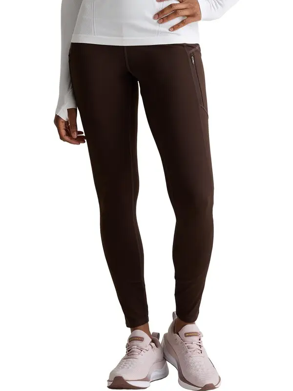 Quince Whistler High-rise Pocket Thermal Legging - Espresso