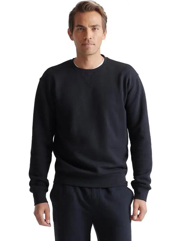 Quince Heavyweight Fleece Crew Sweatshirt - Black