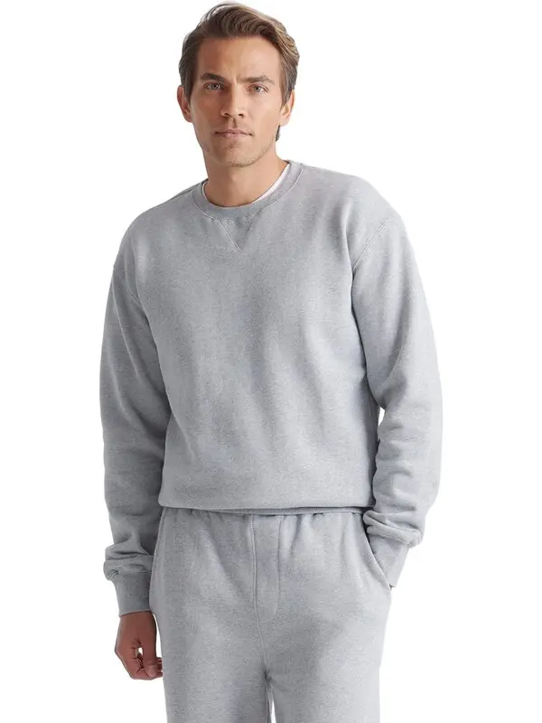 Quince Heavyweight Fleece Crew Sweatshirt - Heather Grey