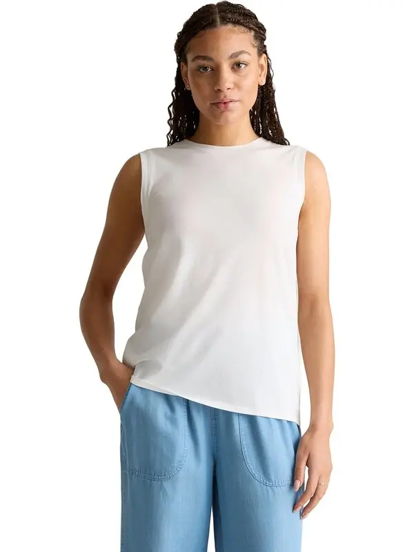 Quince Cotton Modal Muscle Tank Top - White