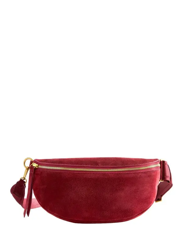 Quince Italian Suede Sling Bag - Merlot