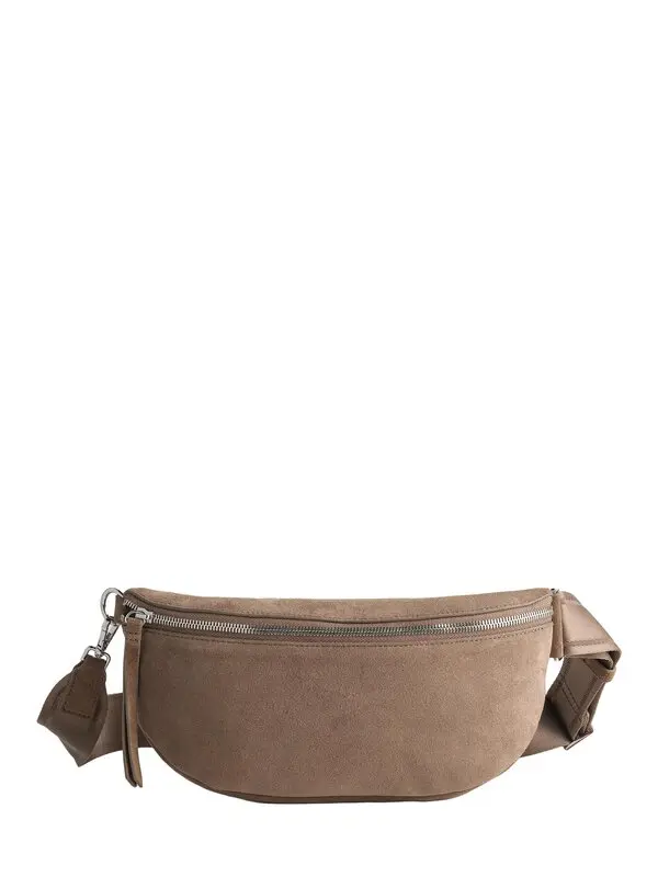 Quince Italian Suede Sling Bag - Pebble