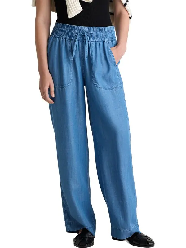 Quince Tencel Chambray Pull-on Pants - Medium Indigo