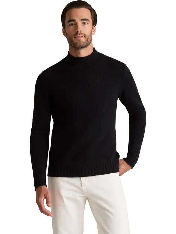 Quince 100% Yak Wool Roll Neck Sweater - Black