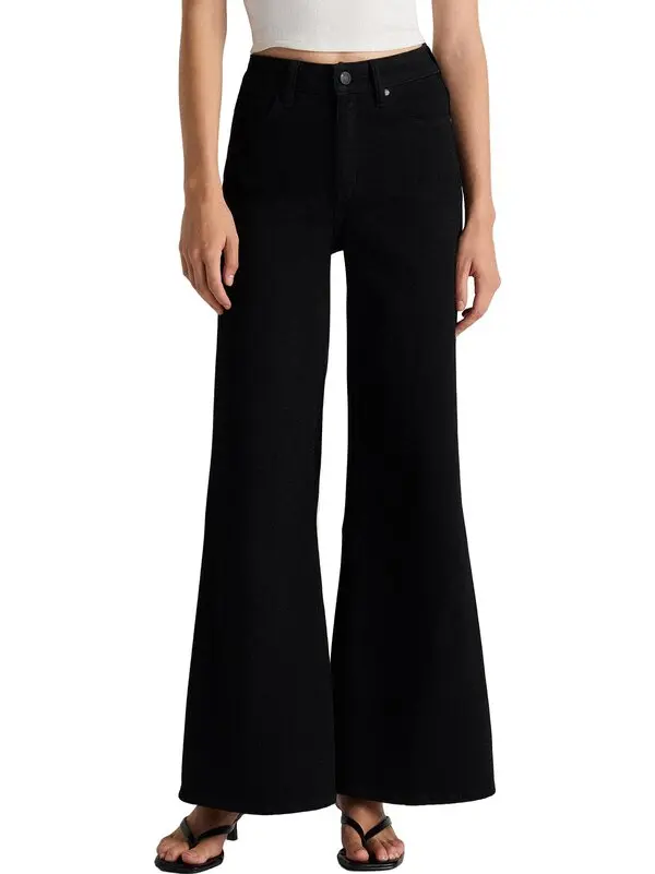 Quince Bella Stretch Palazzo Jeans - Black