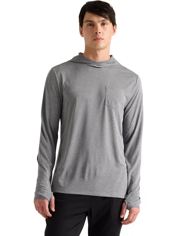 Quince Ultra-light Performance Hoodie - Dark Heather Grey