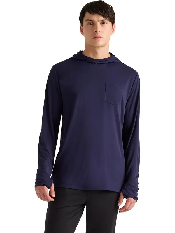 Quince Ultra-light Performance Hoodie - Deep Navy