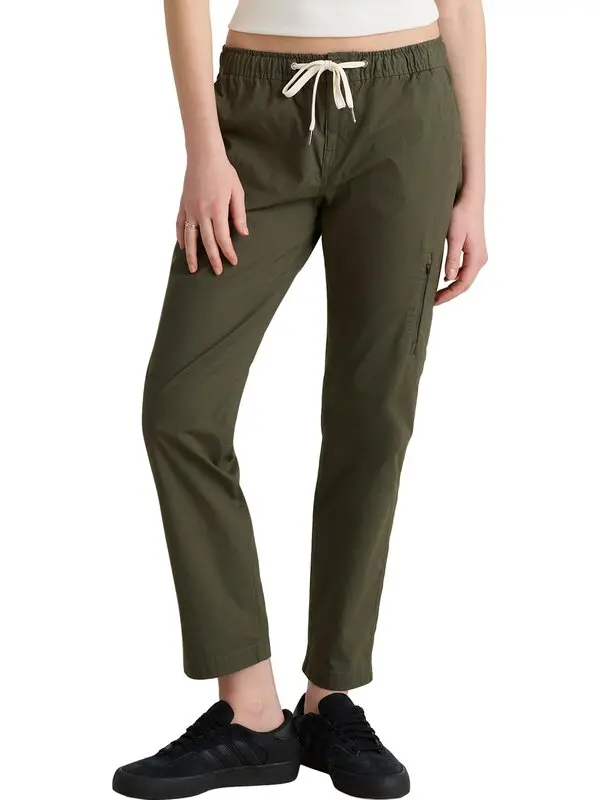 Quince Organic Stretch Ripstop Straight Pants - Loden