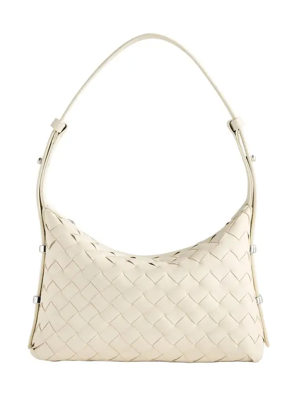 Quince Italian Leather Handwoven Mini Bag - Bone