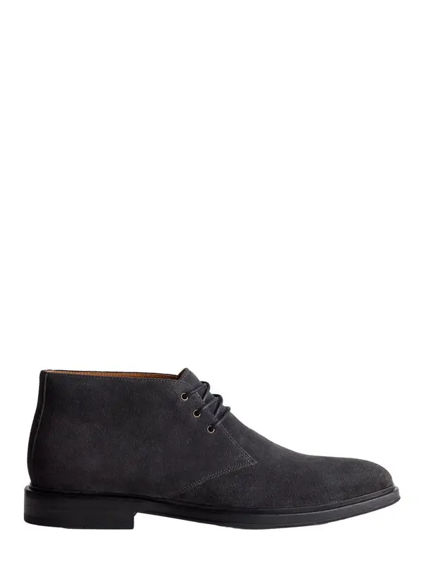 Quince Heritage Suede Chukka Boot - Charcoal