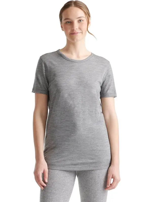 Quince 100% Merino Wool All-season Base Layer T-shirt - Heather Grey