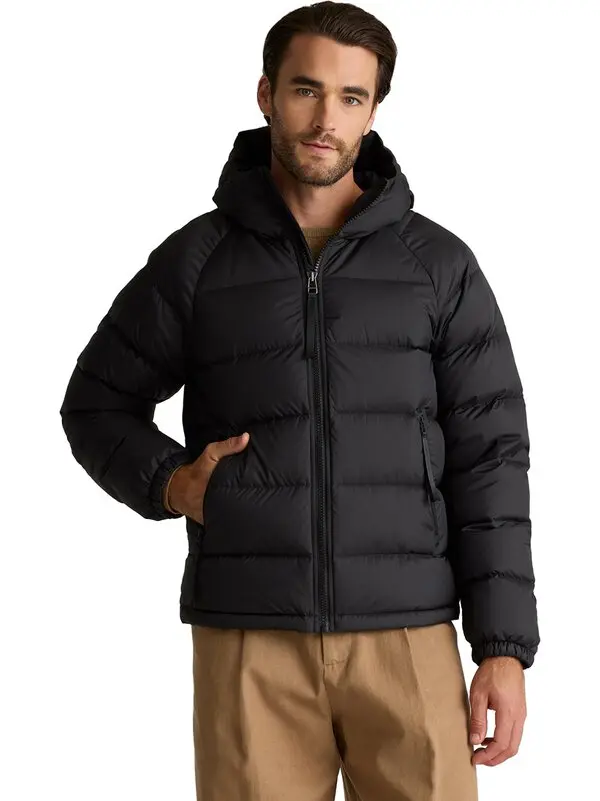 Quince Responsible Down Puffer Jacket With Hood - Black