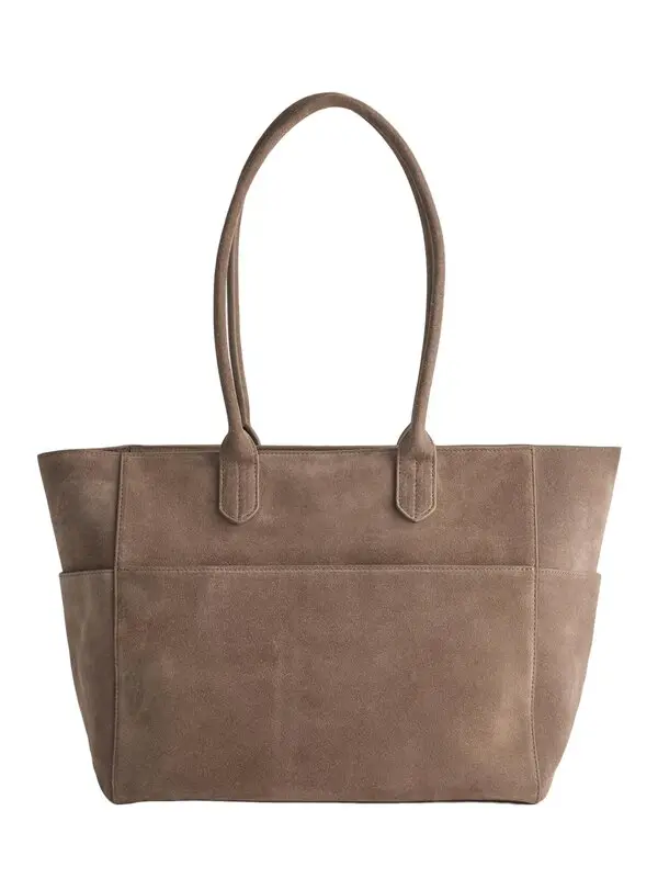 Quince Hudson Suede Tote - Pebble
